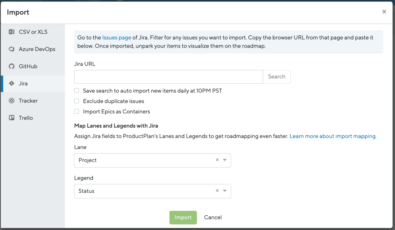 Enhancing Your Import Experience with Jira and ADO - ProductPlan