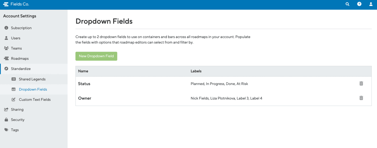 Introducing Custom Dropdown Fields - ProductPlan